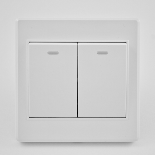 Wide Rocker Light Switch 2 Gang White | eBay UK