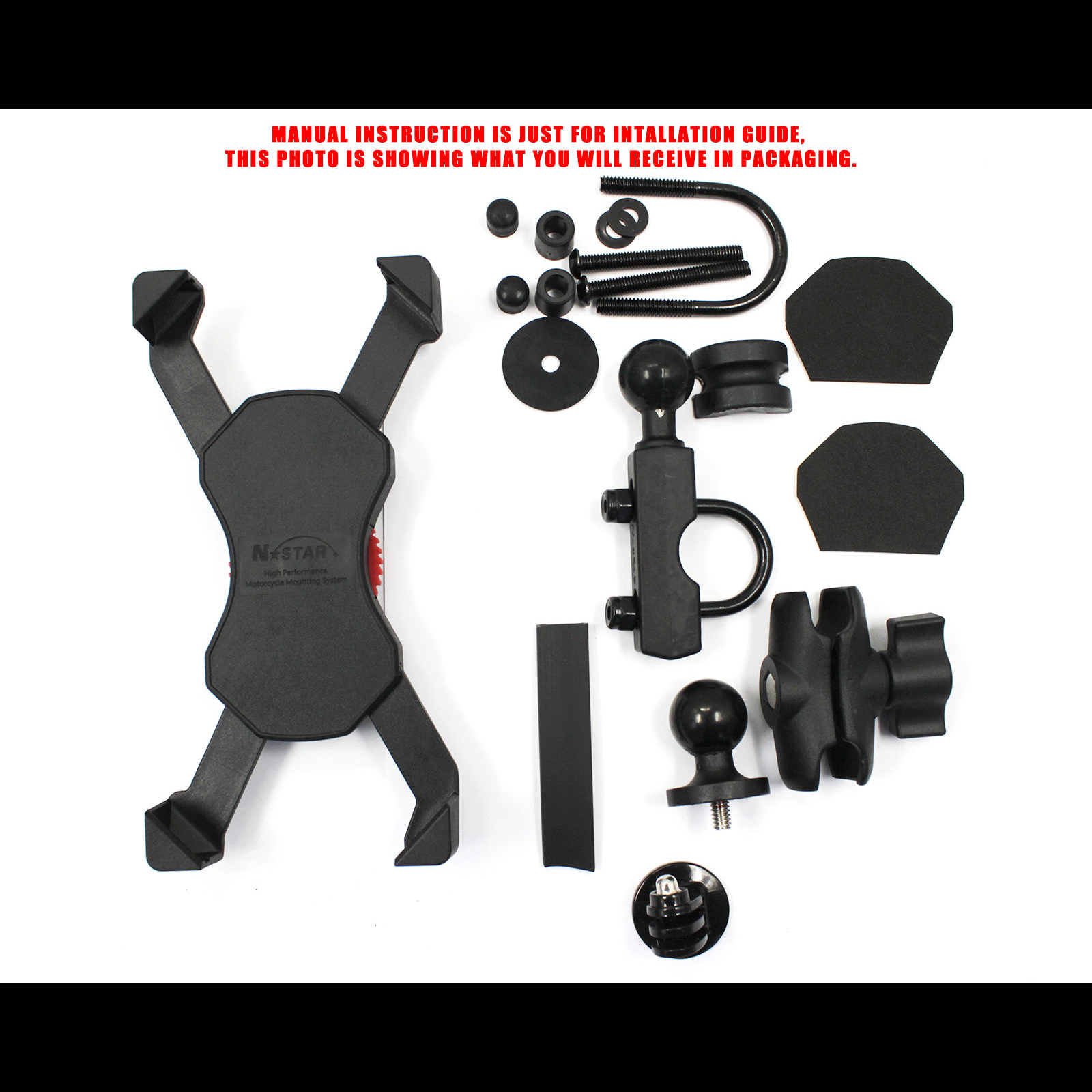 X Motorcycle Dirt Bike Handlebar Mount Phone Holder Grip for iPhone X ...