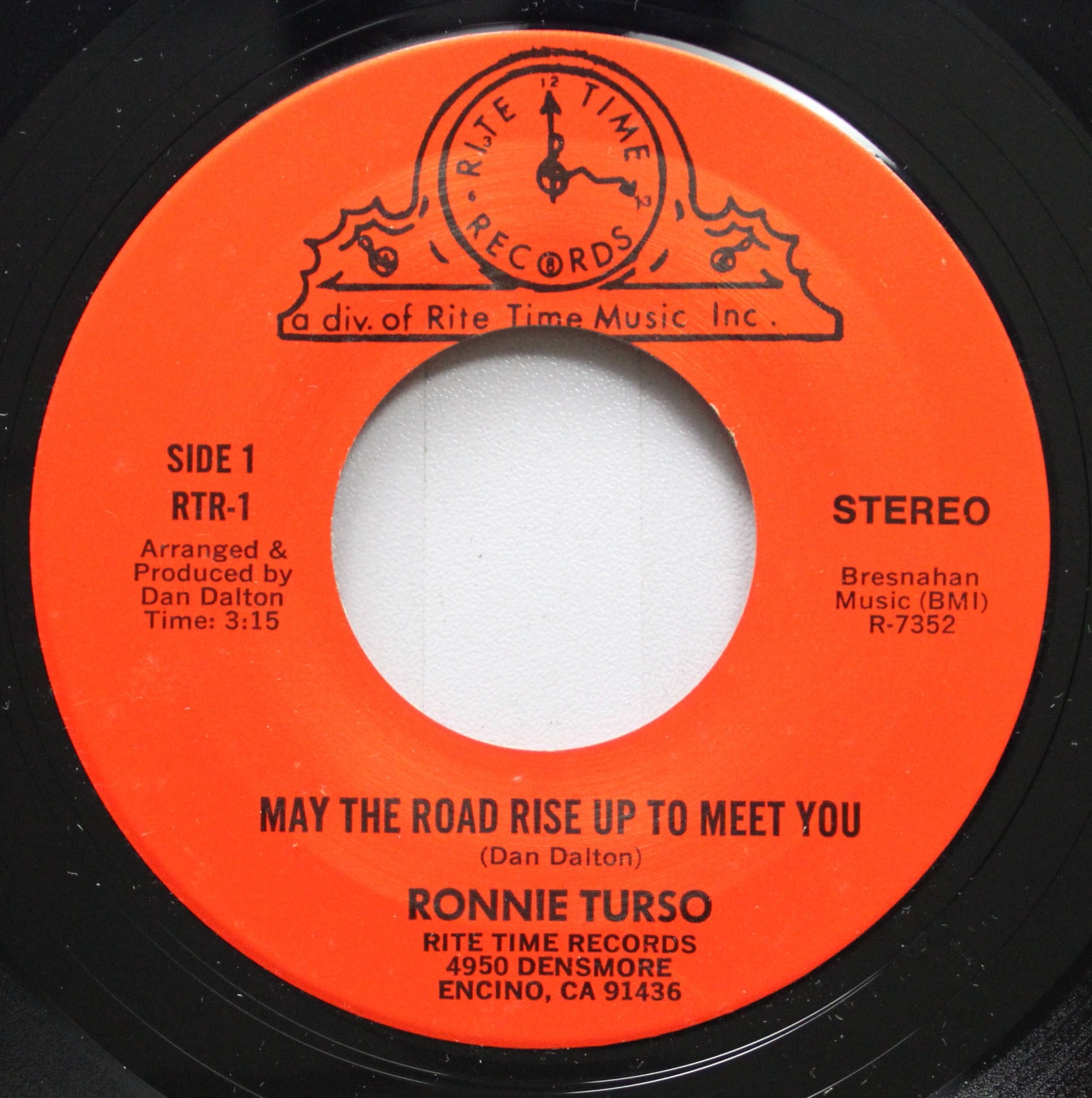 Singer Song Writer 45 Ronnie Turso - May The Road Rise Up To Meet You ...