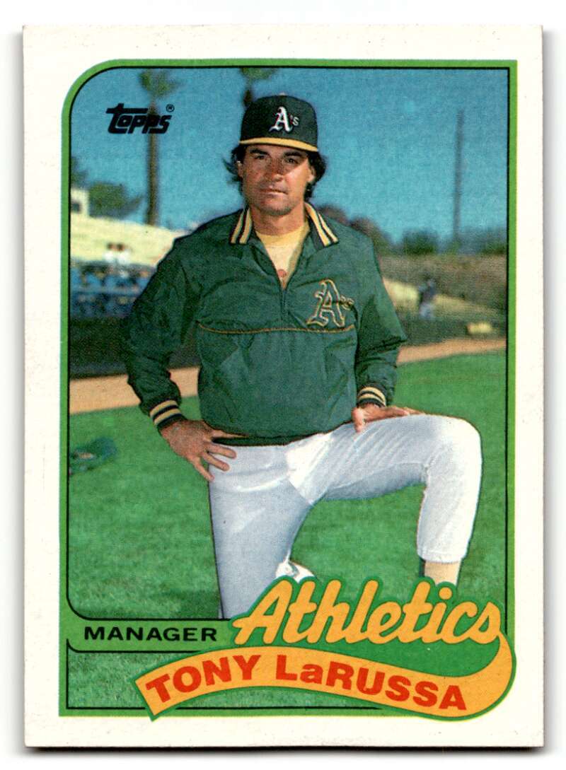 1989 Topps #224 Tony LaRussa Oakland Athletics Baseball Cards NM Nea ID ...