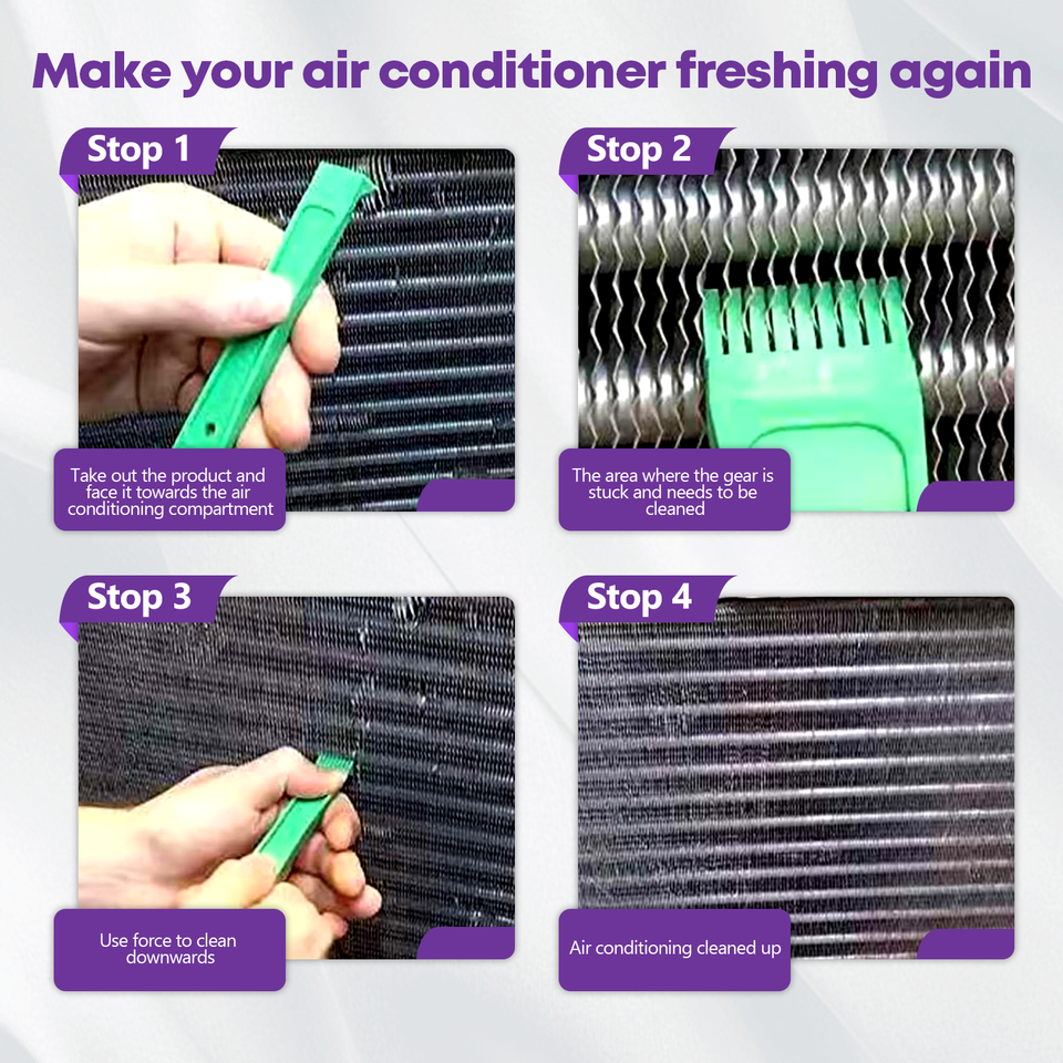 FCR6 Air Conditioner Fin Comb Ring Cleaning Brush Coil Condenser Brush ...