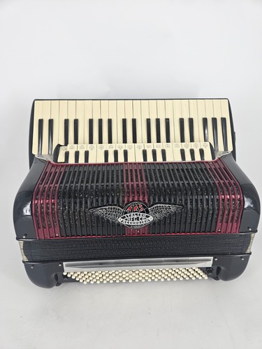 Piano accordion 41 key 120 Bass Italian MFG company Stradella Black | eBay