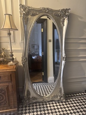 Laura Ashley Large Floor Mirror Ornate Silver | eBay UK