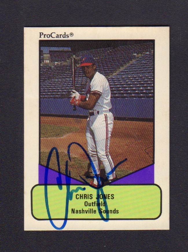 Chris Jones Autographed Signed 1990 ProCards #558 Sounds jh65 | eBay