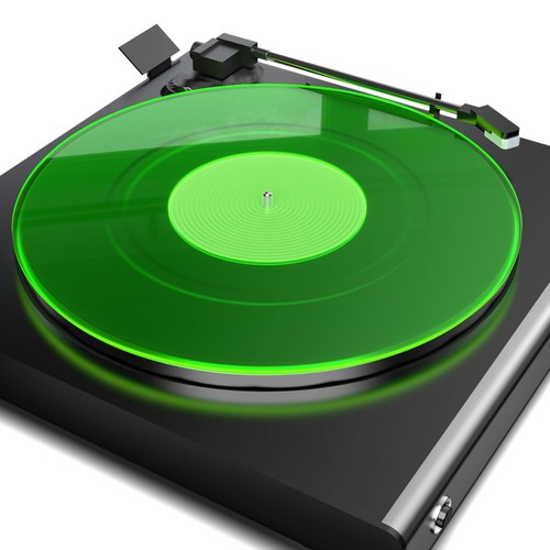 Turntable Mat Record Platter Slipmat Greenlit Acrylic Record Player ...
