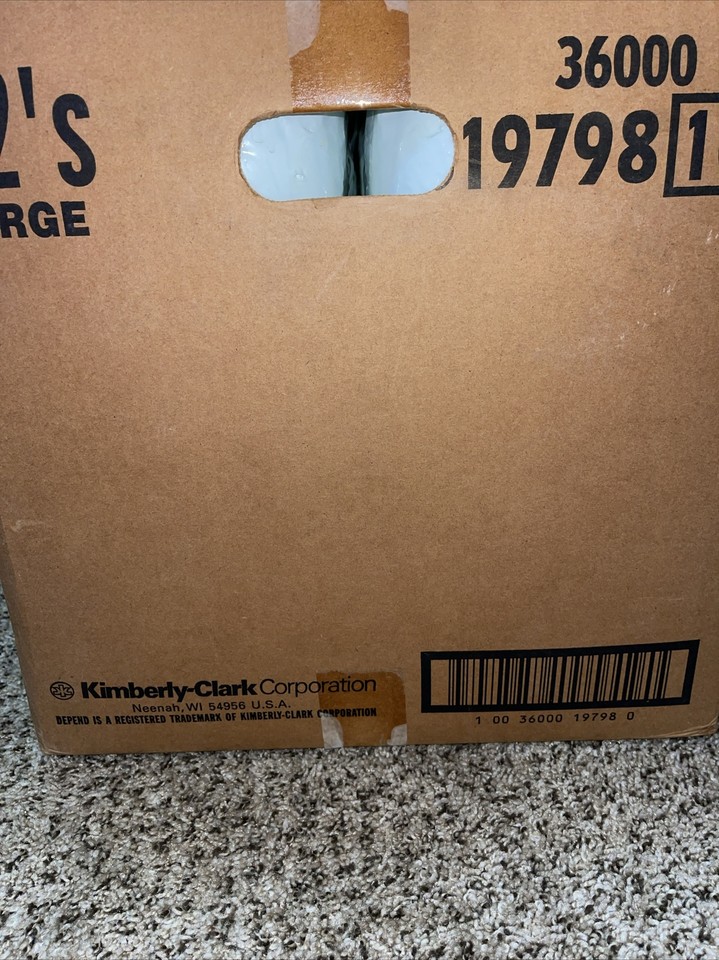 1987 Vintage Depends Full Sealed Case Mint Condition Size Large 72 ...