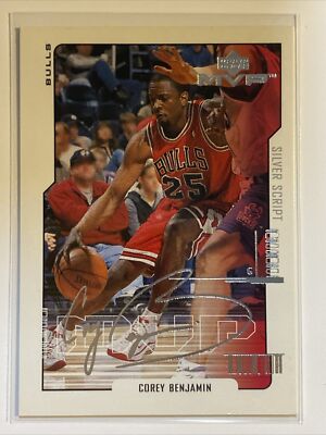 2000-01 Upper Deck MVP Corey Benjamin #26 Silver Script Bulls ...