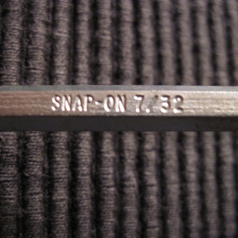 Snap On C-154 Allen wrench hex key SAE partial set, pouch, 3/8 7/32 1/4 ...