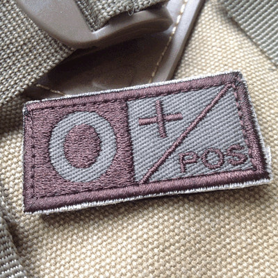 Military Blood Type O+ Positive Tactical Army Embroidered Patch PATCHES ...