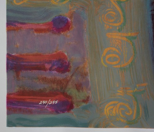 Sabzi "EXOTIC FLOWER" Serigraph on Canvas, Ltd Edition hand signed With ...