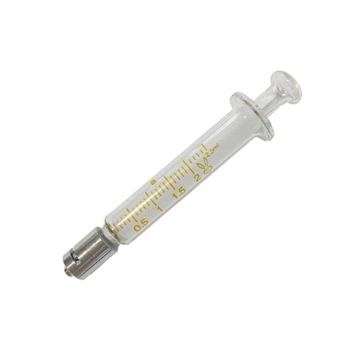 2ml Glass Syringes w/ Luer Lock Tip Reusable Injector Farm Veterinary ...