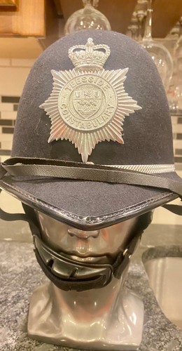 BRITISH POLICE BOBBY HELMET CUSTODIAN HELMET: TEESIDE CONSTABULARY ...