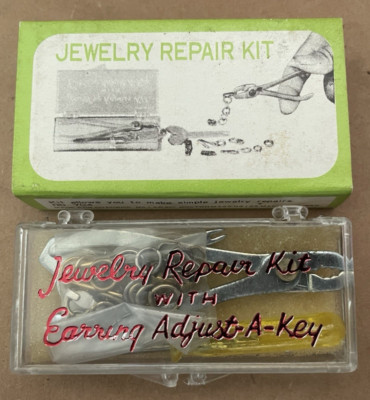 Vintage JEWELRY REPAIR KIT w/ Earring Adjust-A-Key Box nos CHADWICK ...