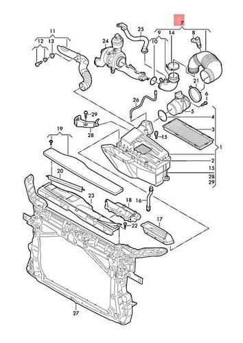 NEW VW AUDI SEAT SHARAN SYNCRO 4MOTION TIGUAN Q3 AIR HOSE 5N0129654F ...