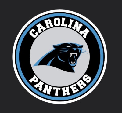 CAROLINA PANTHERS Logo Sticker Bat Stickers Car NFL Football Decal | eBay