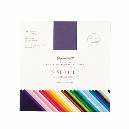 docrafts 6 x 6 inch Solid Premium Cardstock Colossal Capsule Pack of 75 ...