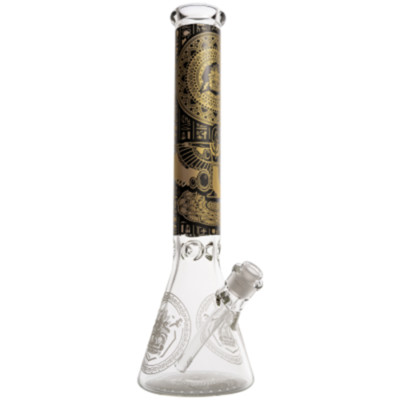 16" 50x7mm Myth Egyptian Color Hookah Water Pipe Glass Tobacco Bong ...