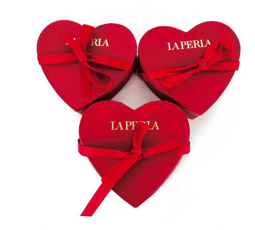 La Perla New Auth Lot of 3 EMPTY Red Heart Storage Gift Boxes Small 4 ...