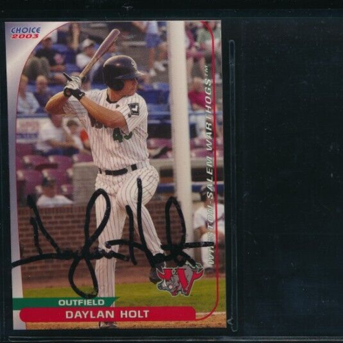 2003 Choice Winston-Salem Warthogs #7 Daylan Holt signed auto autograph ...