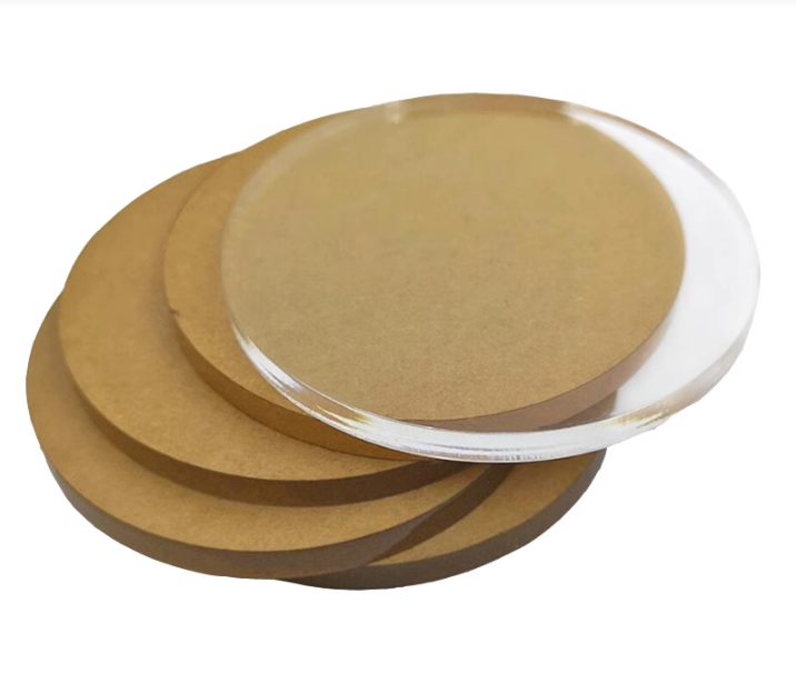 50mm Diameter Transparent Acrylic Round Sheet Solid Piece Plastic ...