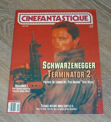 AUGUST 1991 CINEFANTASTIQUE MAGAZINE SCHWARZENEGGER TERMINATOR 2 TOTAL ...