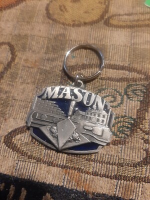 Mason Metal Pewter Keychain Key Chain heavy | eBay