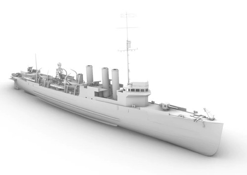 1/72 HMS Campbeltown Destroyer (full hull) 3D Printed kit RC kits ...