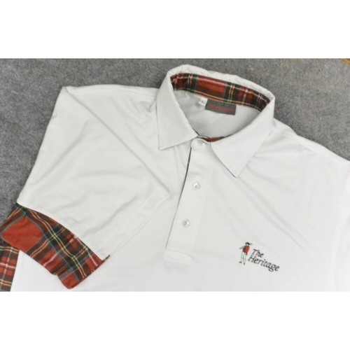 Defoor Golf Shirt Mens Large Mens White Polo The Heritage | eBay