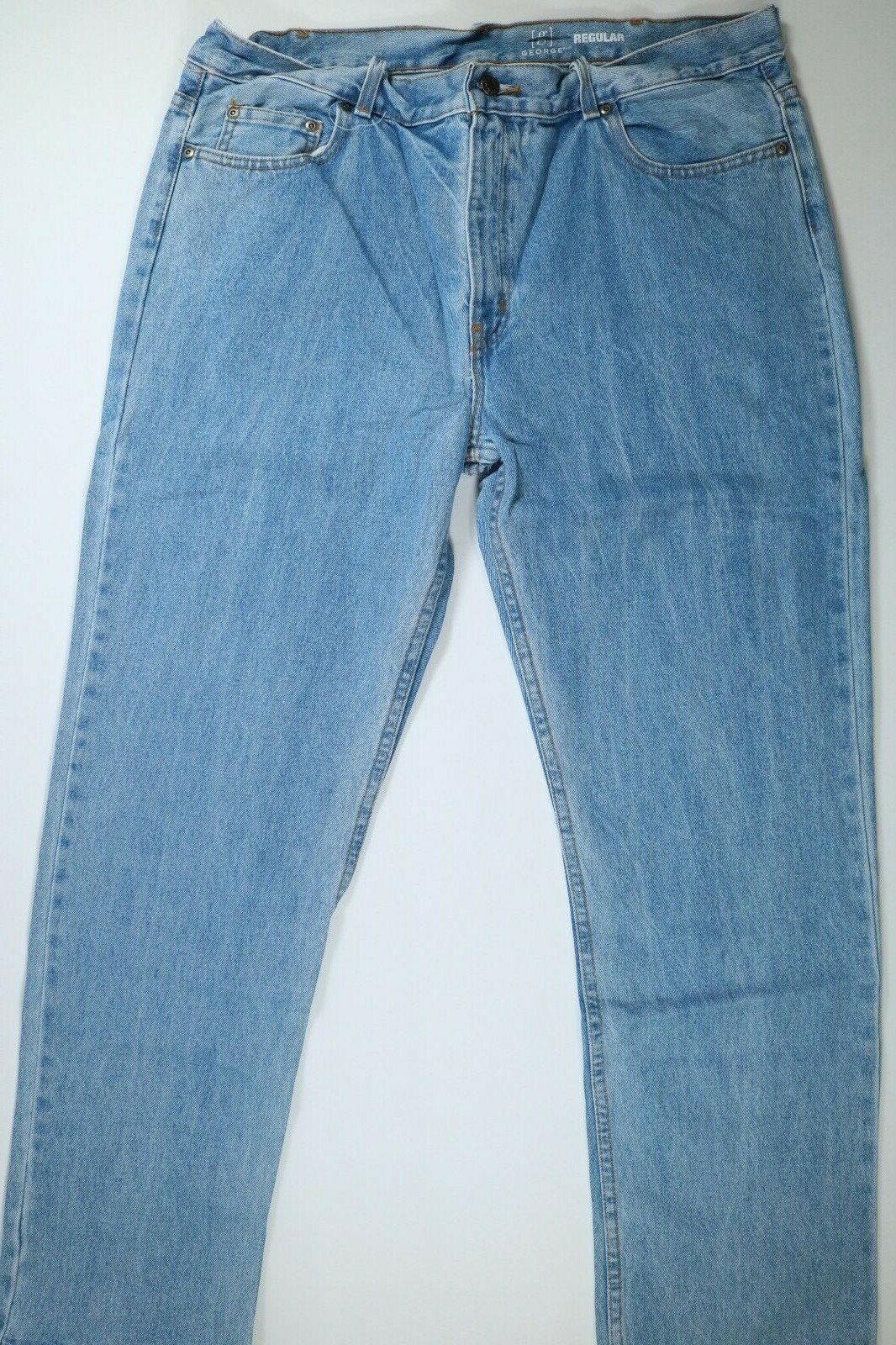 Mens George Blue Regular Fit Denim Jeans 38x32 EUC - Gem