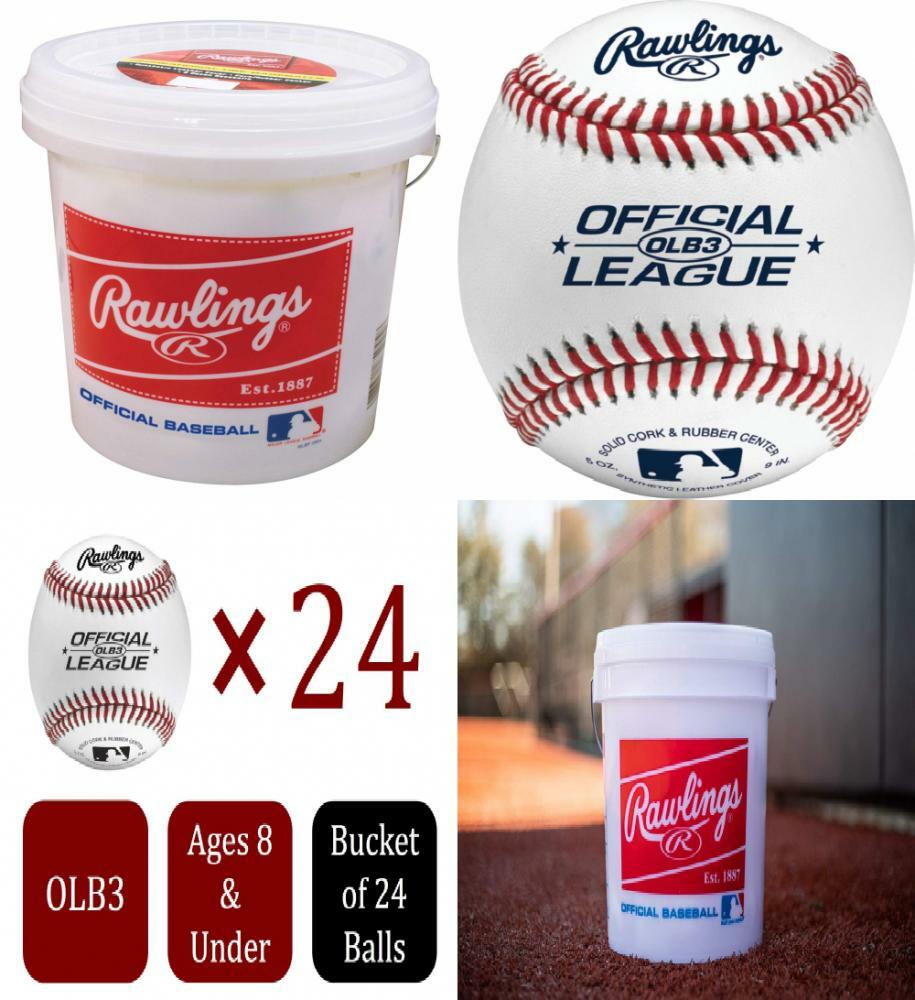 Rawlings Official League Recreational Grade Baseballs, Bucket of 24 ...