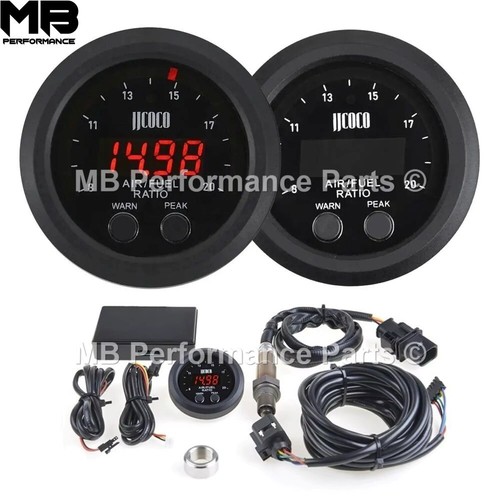 52mm Air Fuel Ratio Gauge LED Digital Display Wideband Kit With O2 ...