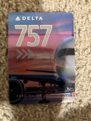Delta Air Lines Pilot Collectible Trading Card Boeing 757-300 No.54 New ...