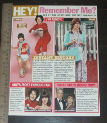 Mindy McConnell & Pam Dawber original ONE magazine clipping page PHOTO ...