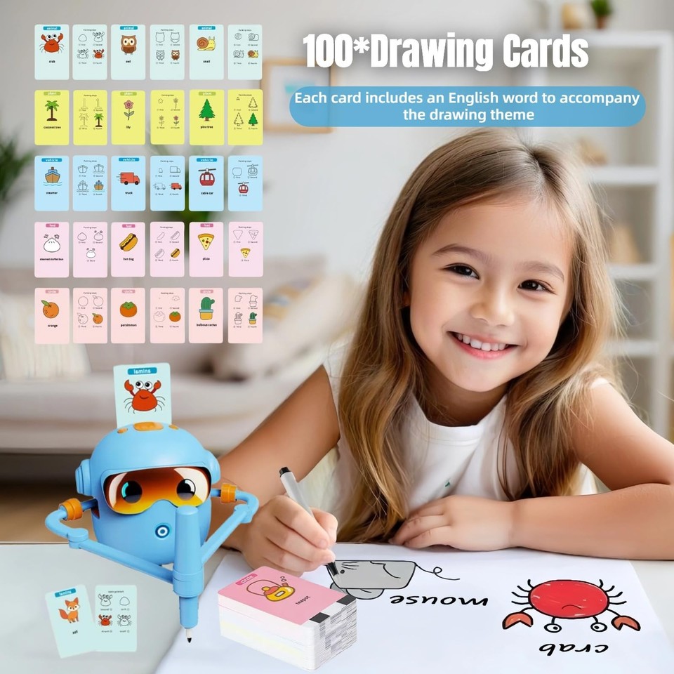 Automated Drawing Robot with Cards & Templates, Drawing Robot for Kids ...