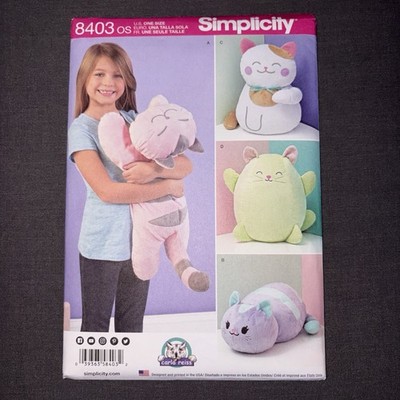 Simplicity 8403 Stuffed Kitties Cats, 4 Sizes 15 1/2"-16"-20"-22 ...
