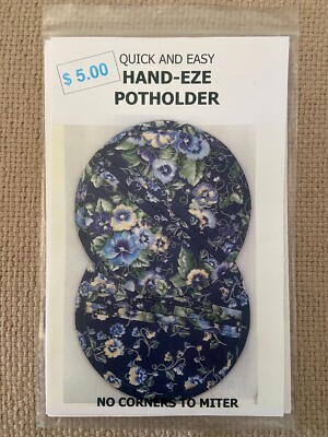 Hand-Eze Potholder Quick Easy Sewing Pattern - Round - No corners to ...