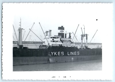 SNAPSHOT Photograph Picture 1958 Lykes Lines Steamer Margaret Lykes | eBay