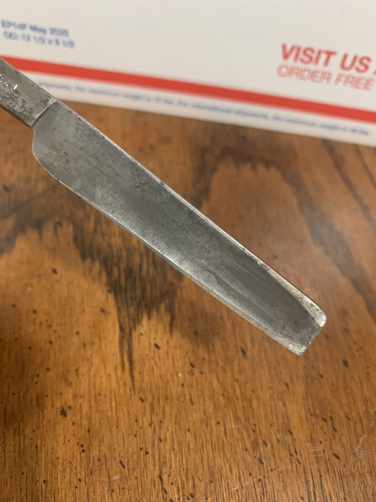 G. D. Abrams & Son Wayland NY 5-7/8" Straight Razor Super Wedge Red ...