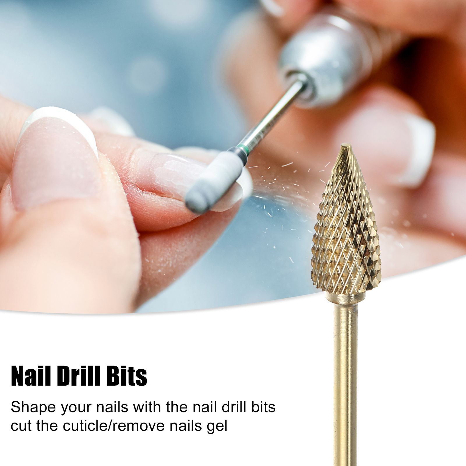 Tungsten Steel Nail Drill Bits Set for Acrylic Nails 3/32 Inch Tree ...