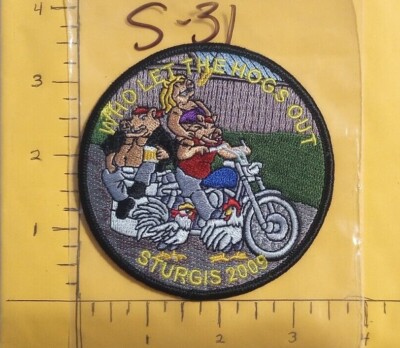 Vintage Motorcycle Rally Patch Sturgis 2009 Hogs Out Buy More Save $$ S ...