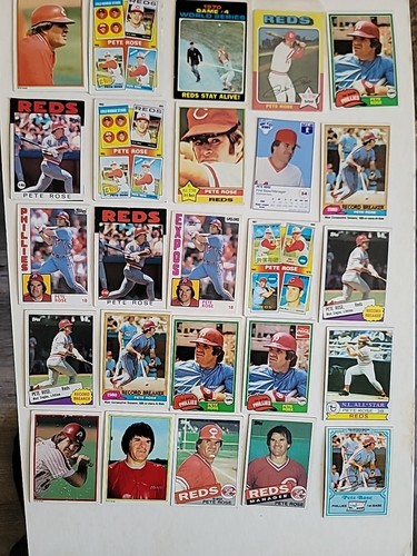💎 Vintage Pete Rose🔥 Card LOT Collection In Vf-Mint Condition 1 W ...