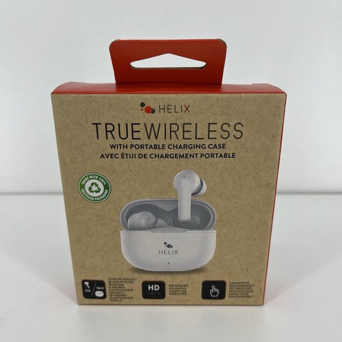 Helix True Wireless Earbuds With Portable Charging Case White V1-1123 NEW Sealed | eBay