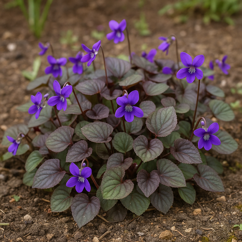 labrador violet - spring flowering evergreen - low growing evergreen ...