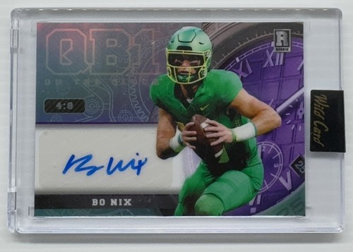 2023 Wild Card Bo Nix On The Clock QB1 Rookie Autograph Auto RC #4/8 | eBay