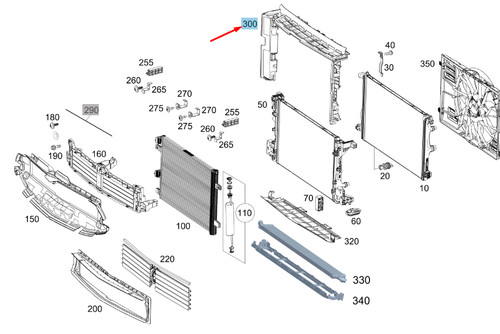 MERCEDES-BENZ CLA C118 AMG RADIATOR TOP AIR DUCT SEGMENT A1775050000 ...
