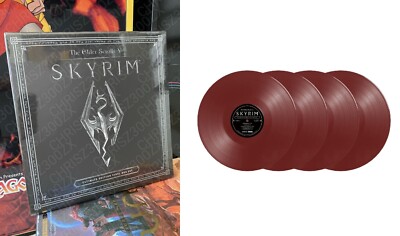 Skyrim Ultimate Edition Vinyl Record Soundtrack 4 LP Box Set Red Color ...