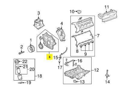 Land Rover Discovery L462 Engine Timing Cover LR011995 Genuine for sale ...