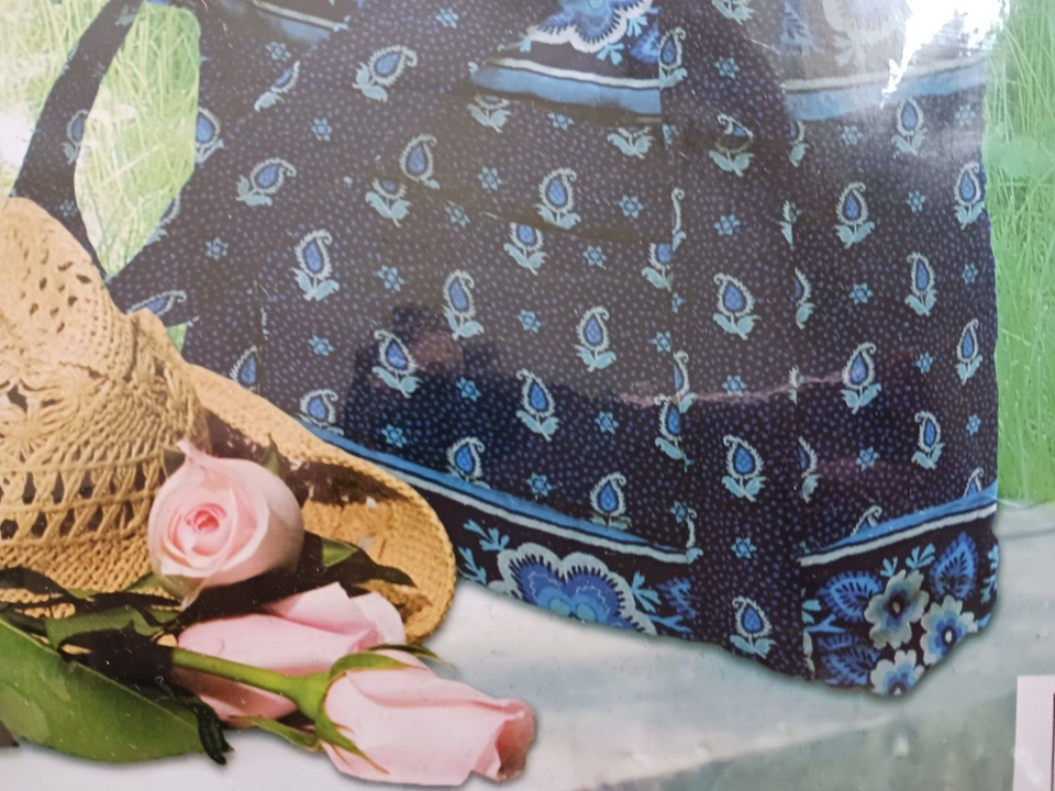 Lily Ann Collection Tote Bag Easy Sew Project Kit Sealed Blue Floral ...