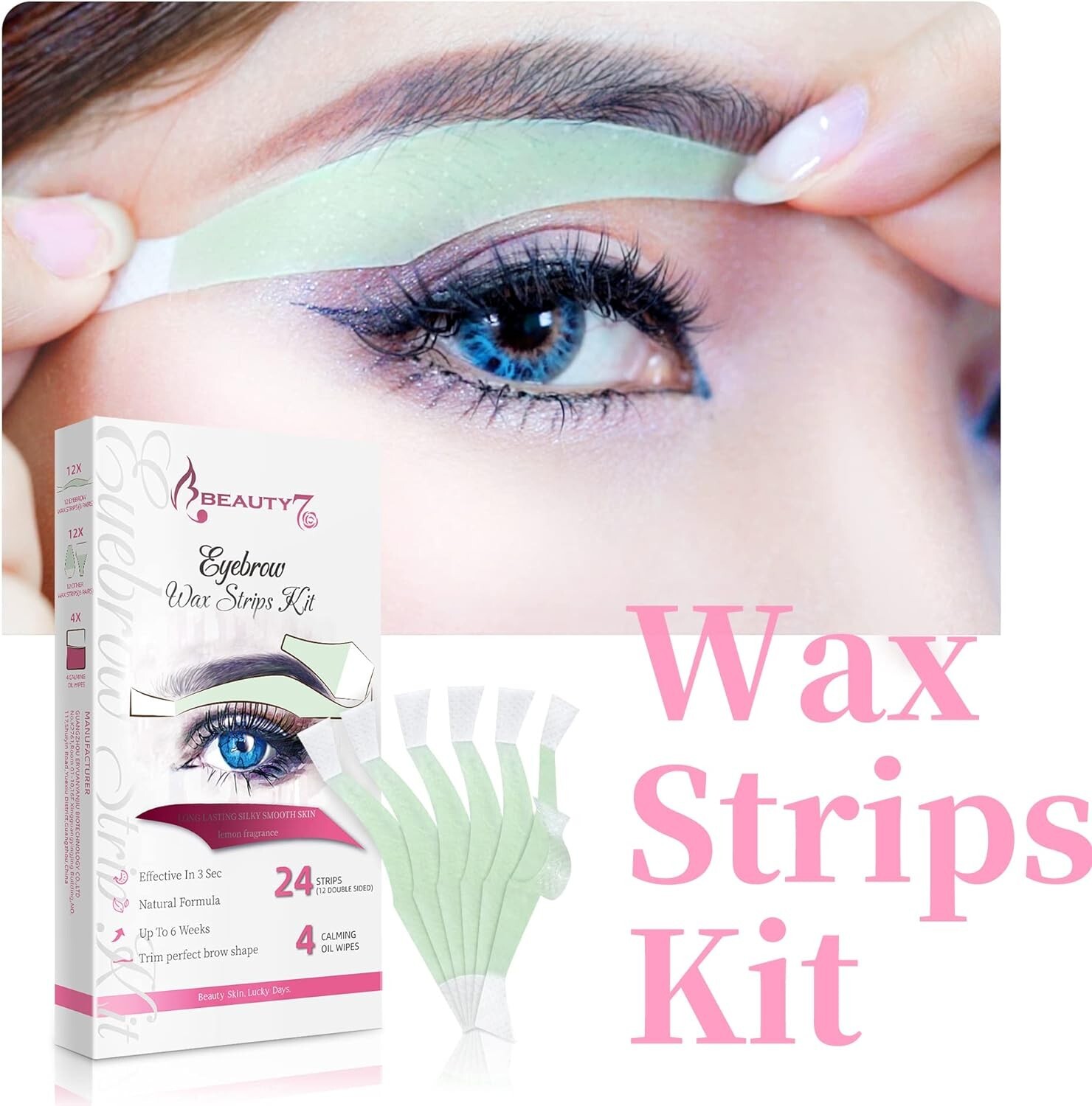 Hair Removal Eyebrow Wax Strips Hair Removal for Sensitive Skin 3 Sec ...
