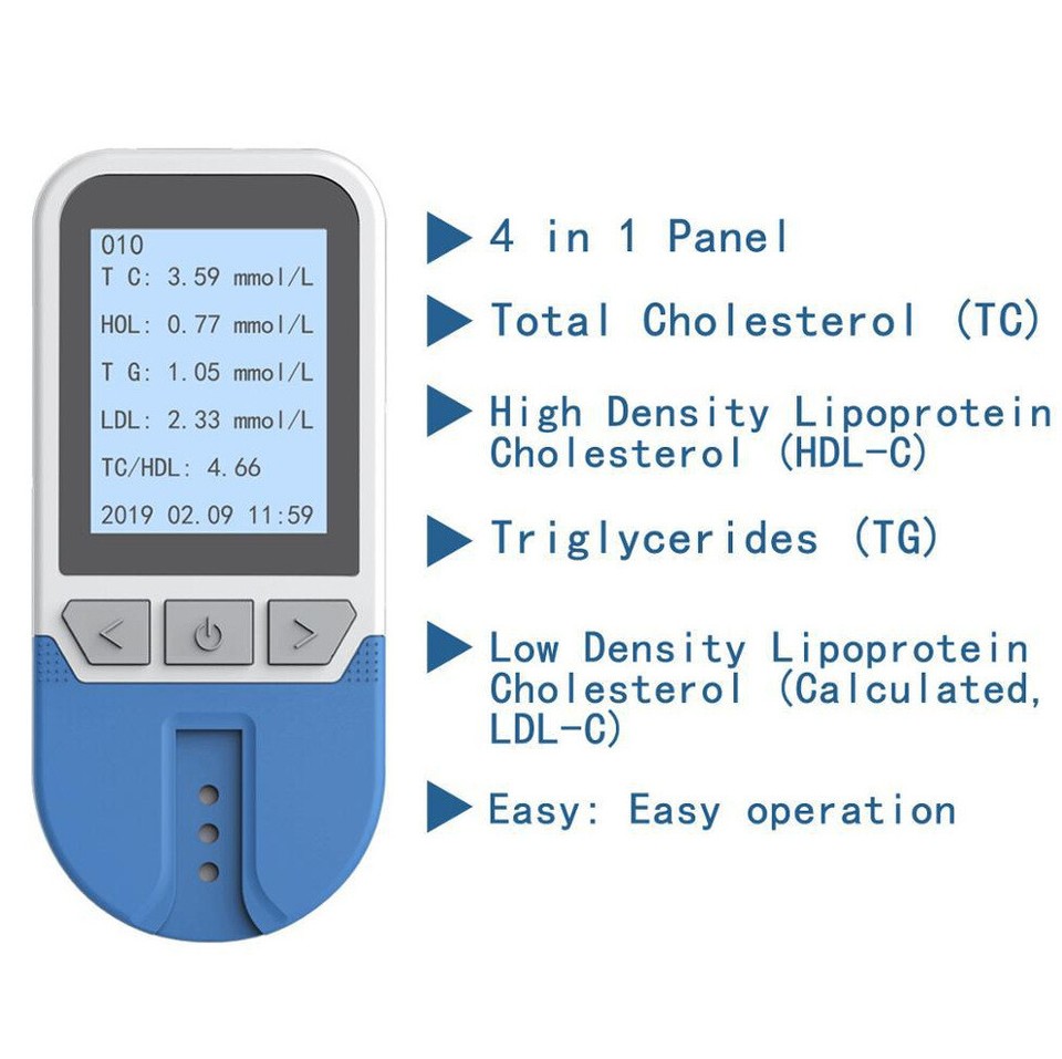 4 in 1 Panel Blood Lipid Meter Lipid Analyzer Total Cholesterol with ...